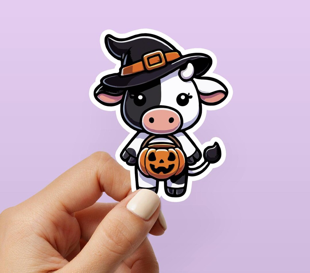 Spooky Cow Sticker Spooky Month Sticker Spooky Story Sticker Cow Icon ...