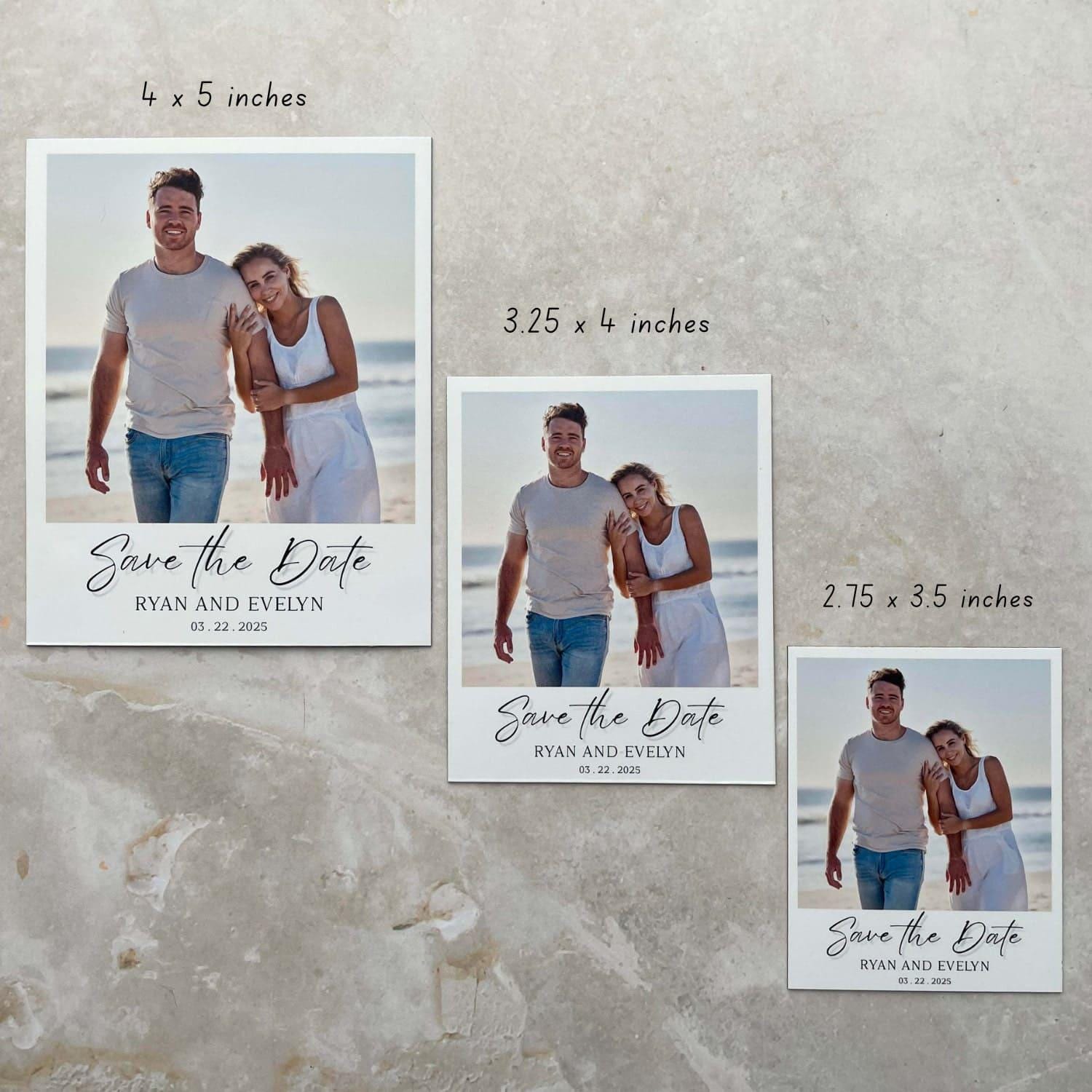 Wedding Photo Magnet With Personalized Caption for Save the Dates ...