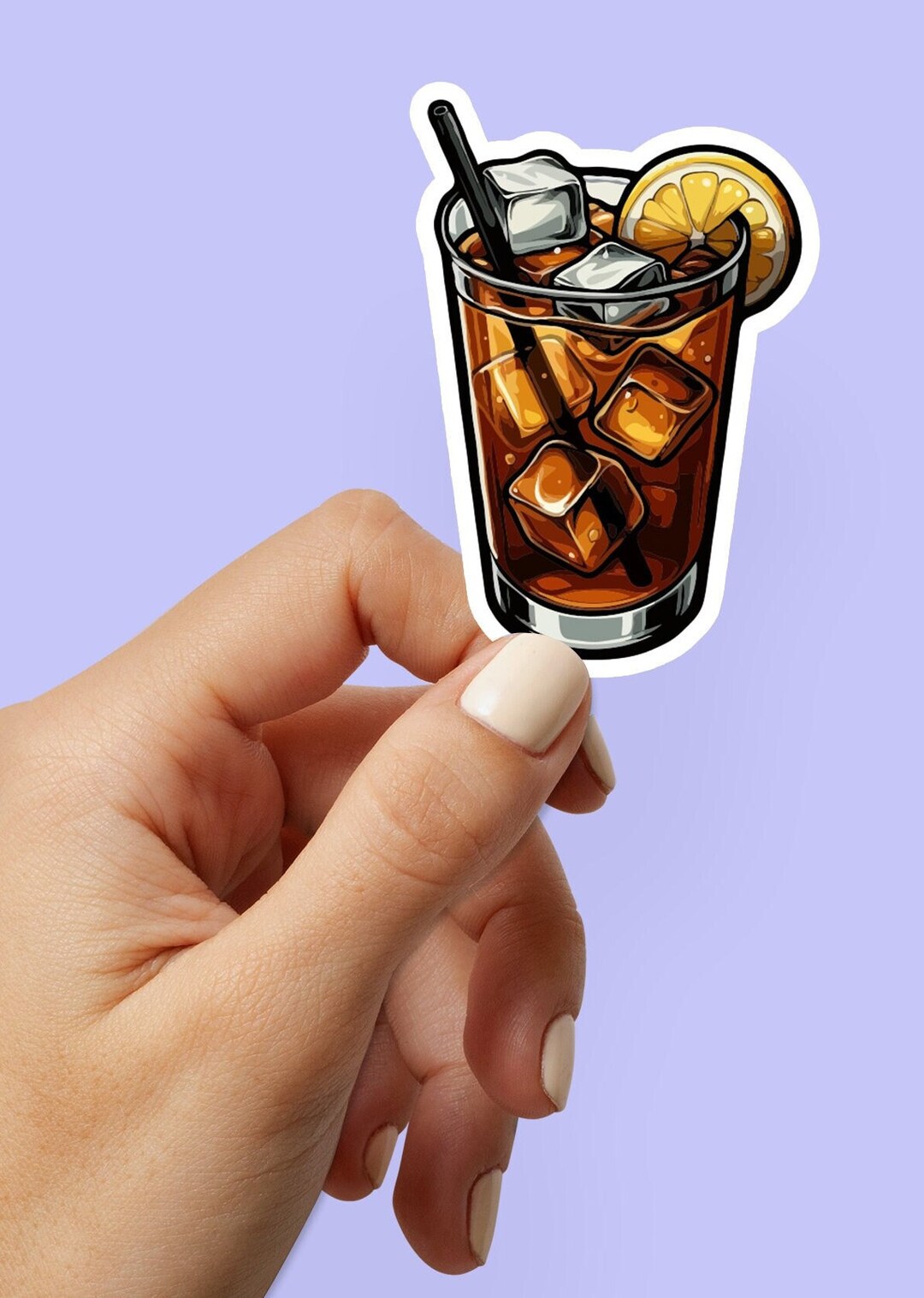 Iced Tea Sticker, Iced Tea, Sipping Iced Tea, Tea Lover Sticker, Cup of ...