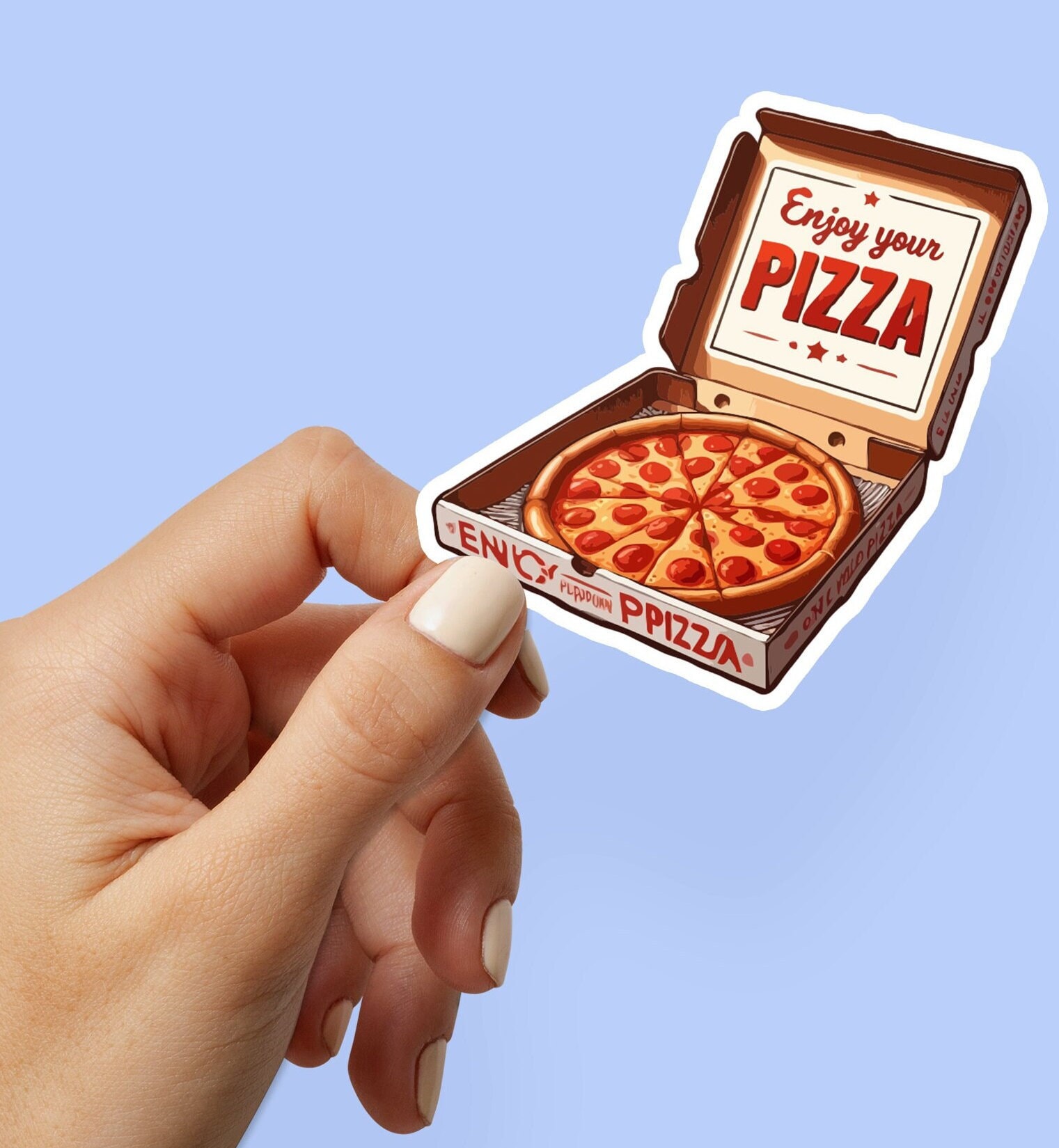 Pizza Box Sticker, Custom Pizza Box Sticker, Pizza Box, Pizza Sticker ...