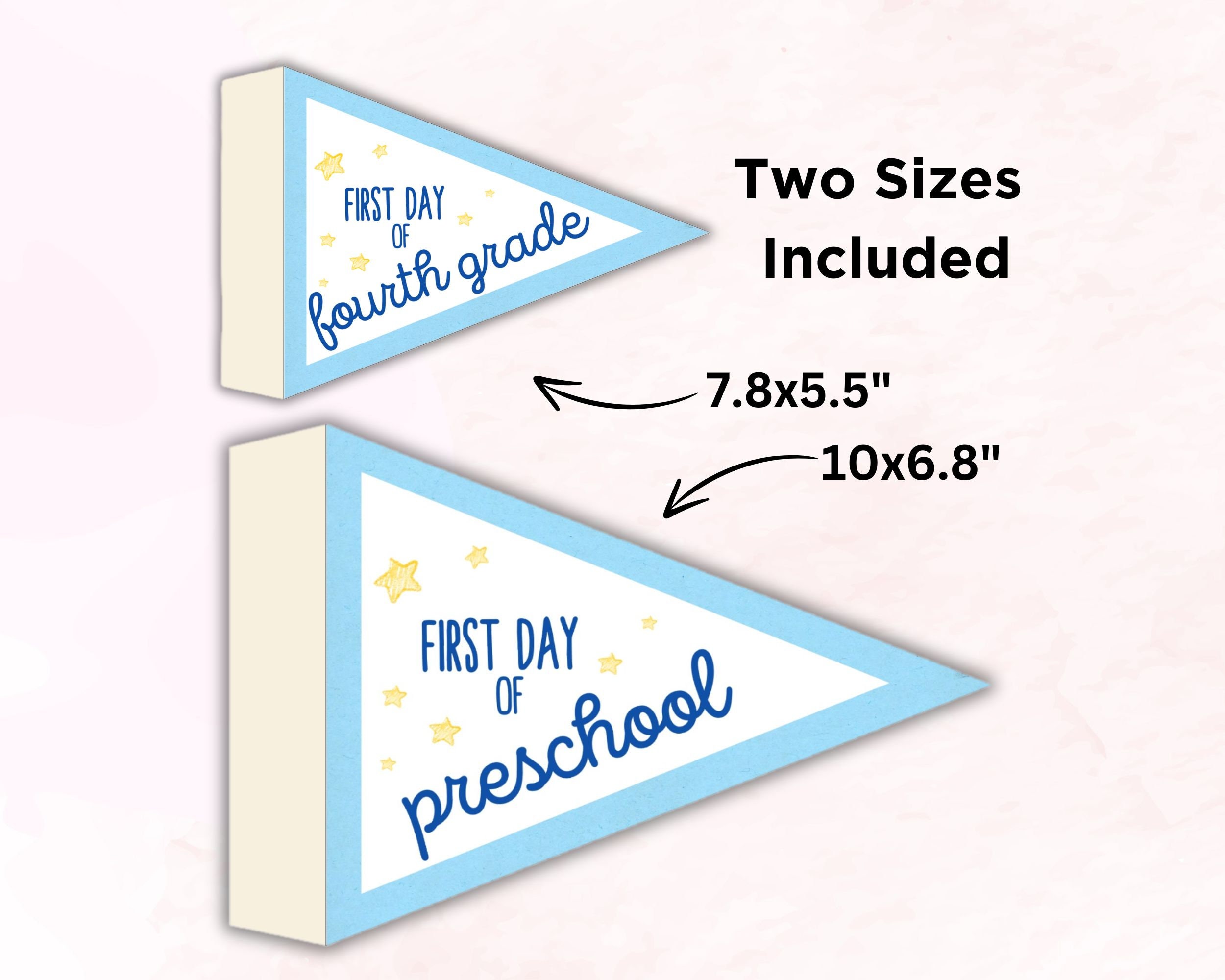 Printable First Day of School Pennant Flag, Last Day of School Pennant ...