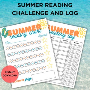 Summer Reading Challenge, Printable Reading Challenge, Summer Reading ...