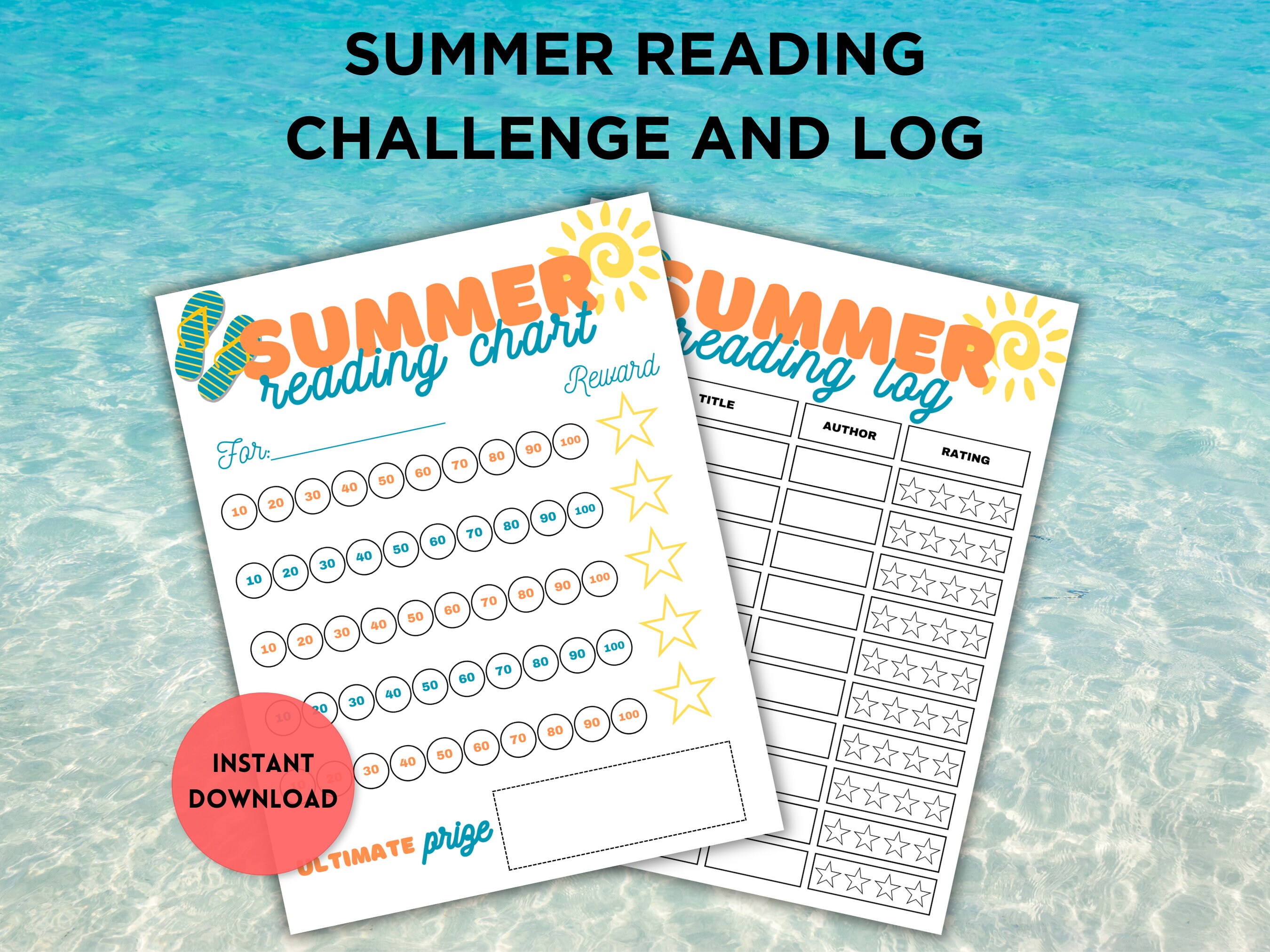 Summer Reading Challenge, Printable Reading Challenge, Summer Reading ...