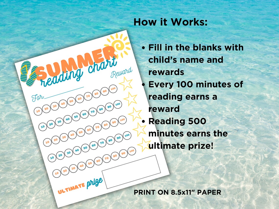 Summer Reading Challenge, Printable Reading Challenge, Summer Reading ...