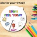 Spinner Wheel Coloring Emotions Activity, Feelings Spinner Wheel ...