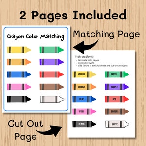 Color Matching Activity, Printable Color Matching Activity, Preschool ...