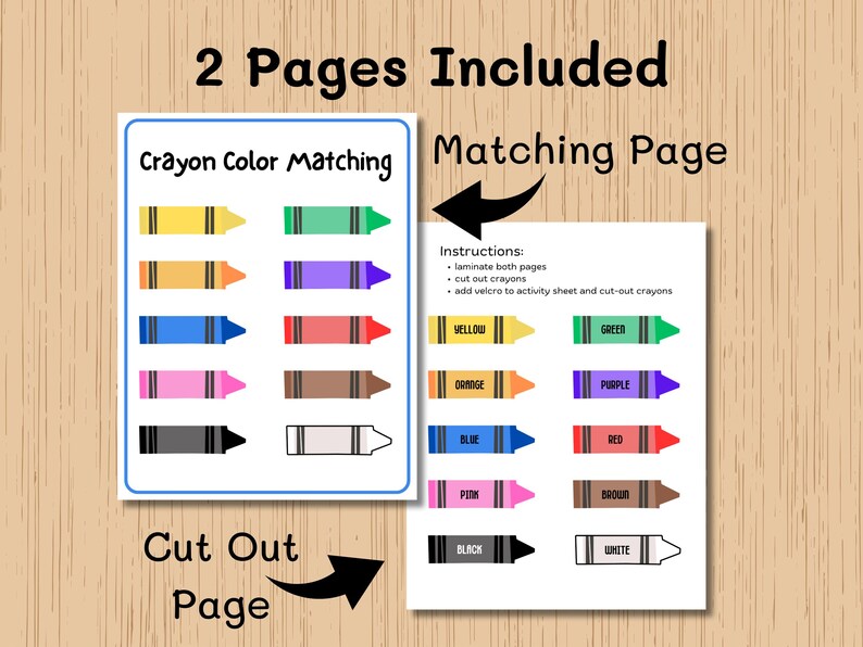 Color Matching Activity, Printable Color Matching Activity, Preschool ...