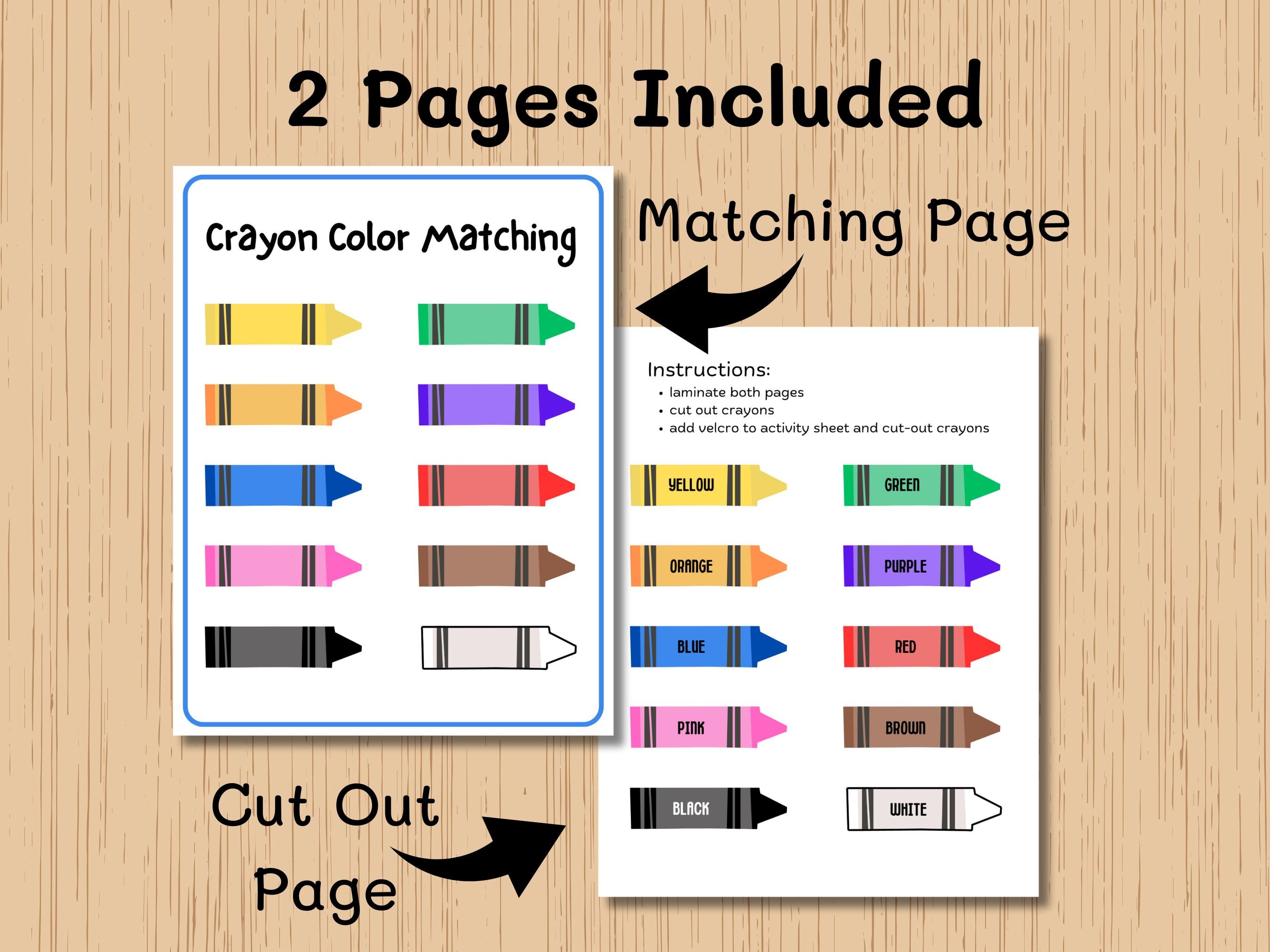 Color Matching Activity, Printable Color Matching Activity, Preschool ...