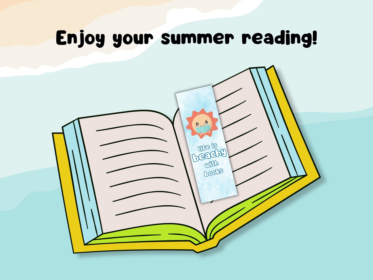 Bookmarks for Kids, Printable Summer Bookmarks, Summer Themed Bookmarks ...