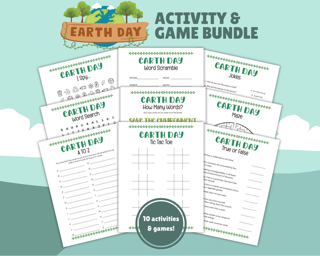 Earth Day Activities for Kids, Printable Games and Activities for Kids ...