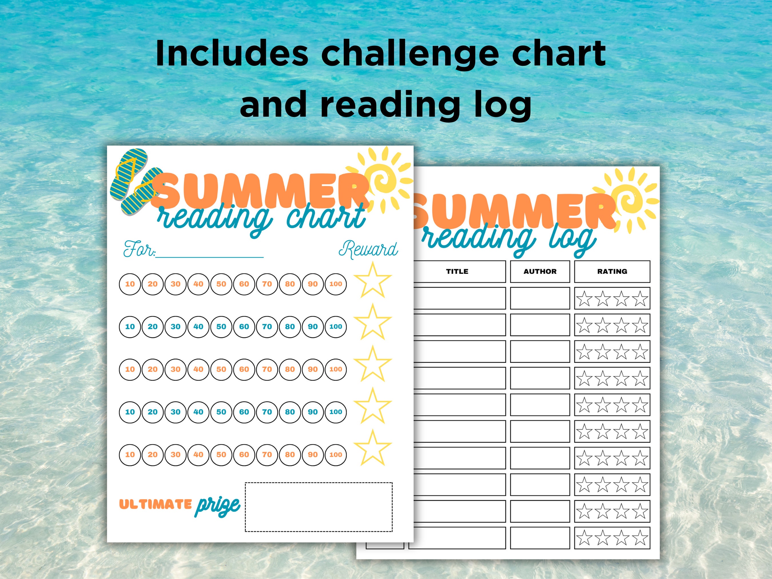 Summer Reading Challenge, Printable Reading Challenge, Summer Reading ...