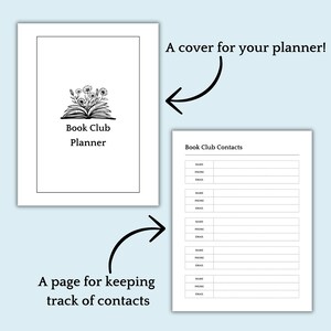 Book Club Planner Bundle, Book Club Planner Printable, Reading Planner ...