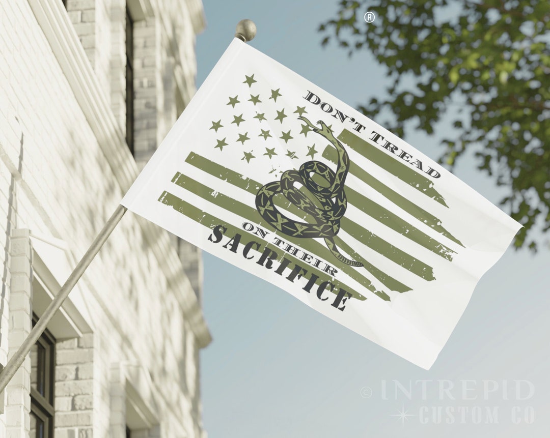 Gadsden Snake American Flag Don't Tread on Me Patriotic Flag Porch Decor Gift Patio Outdoor ...