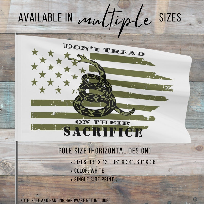 Gadsden Snake American Flag Don't Tread on Me Patriotic Flag Porch ...