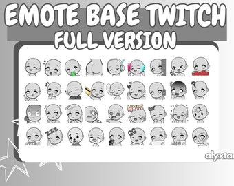 Emote Base Pack 36 !! Emotes for Twitch Emote Stream Chibi Base Emote ...