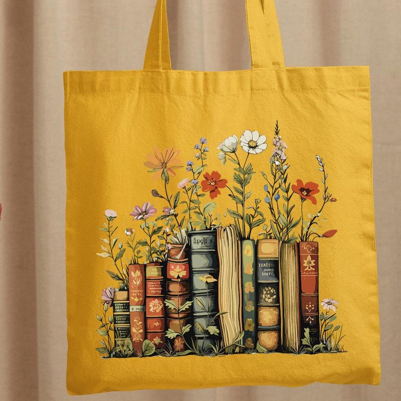 Floral Tote Bag - Etsy