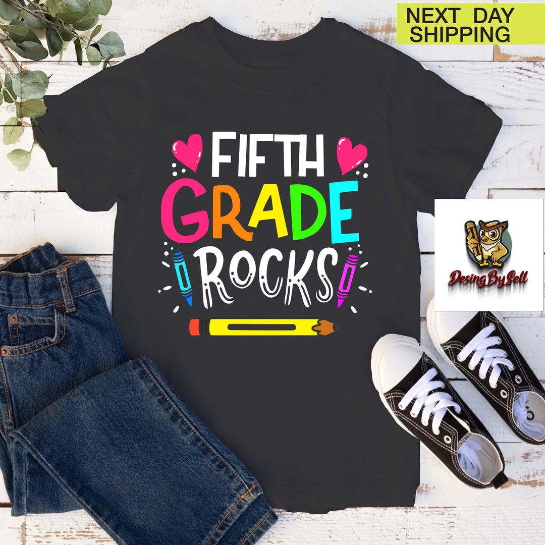 Fifth Grade Kids Shirt,student Gift Shirt,5th Grade Rocks Shirt,5th ...