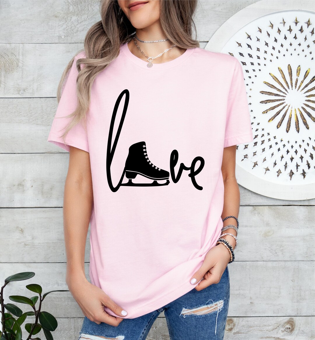 Ice Skating Shirt for Women,cute Figure Skater Tee,winter Sports ...