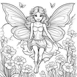 Relaxing Fairy and Fairy Garden Coloring Book - Etsy