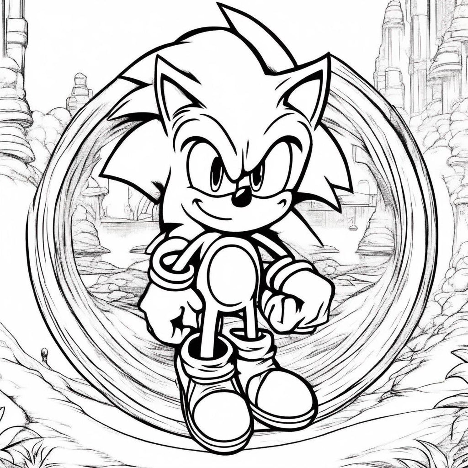 Sonic Coloring Pages, Kids Activities, Digital Prints, - Etsy