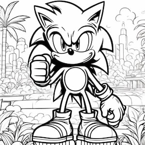 Sonic Coloring Pages, Kids Activities, Digital Prints, - Etsy