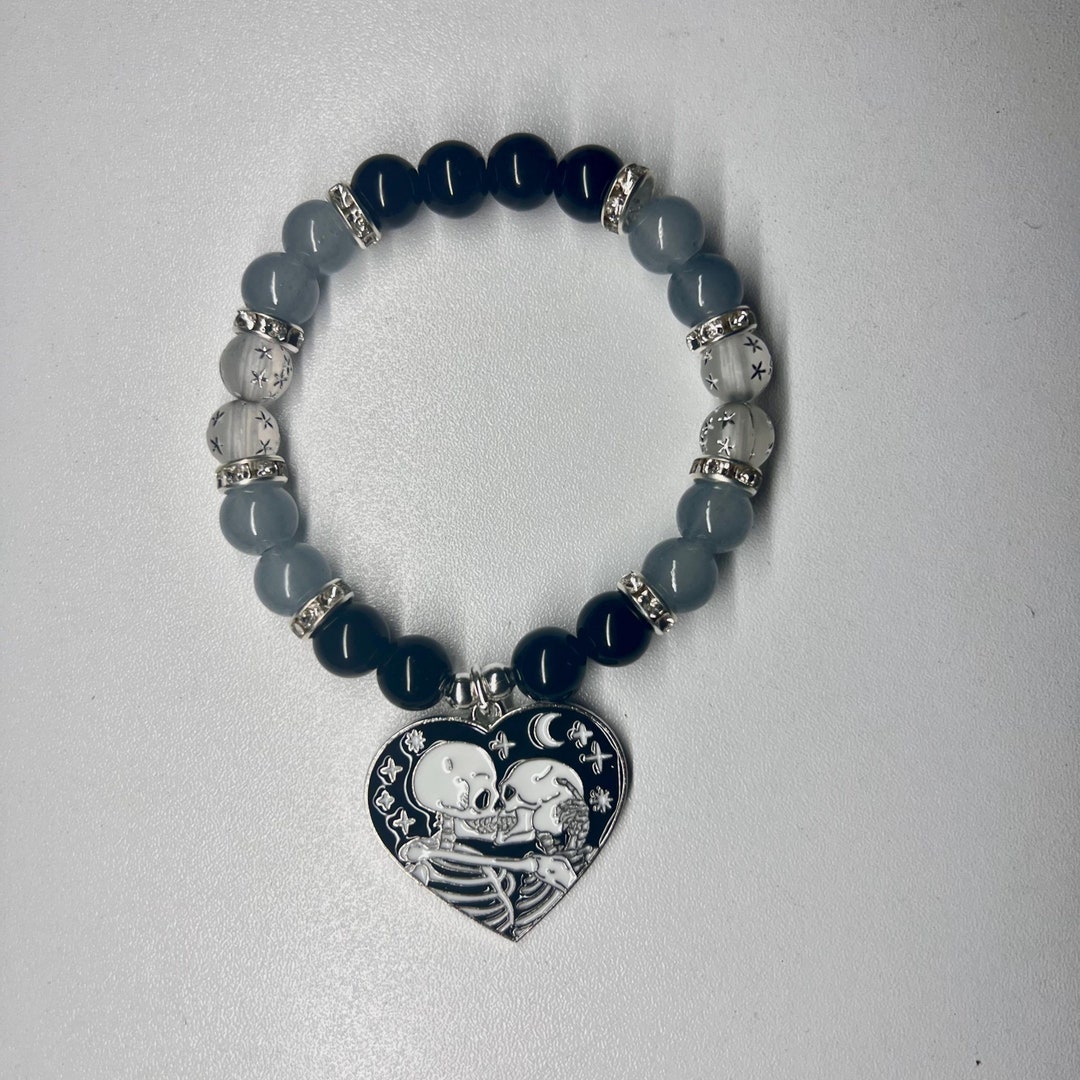 Skeleton Bracelet | Beaded Skeleton Bracelet | Skeleton Lovers | Beaded ...