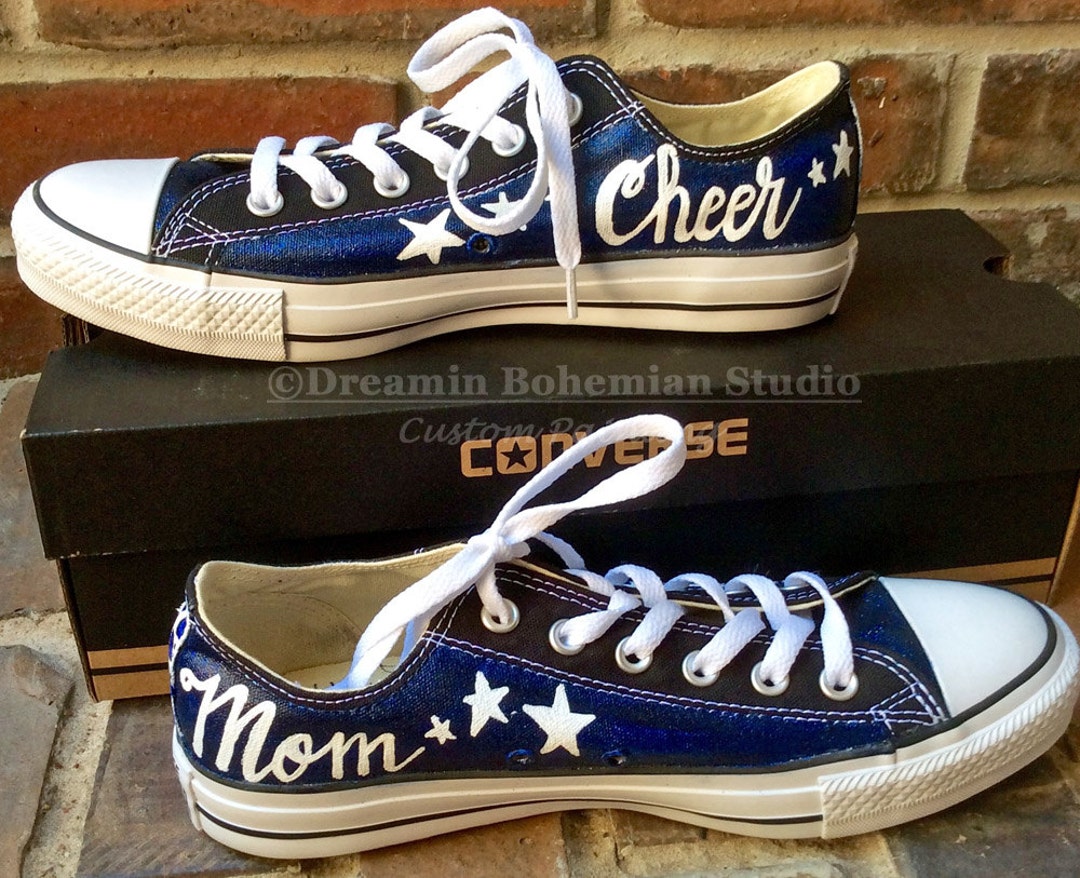 Cheer Mom Chuck Taylors Low Top Converse Shoes, Handpainted Team Parent ...