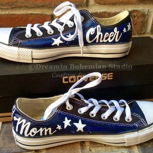 Cheer Mom Chuck Taylors Low Top Converse Shoes, Handpainted Team Parent ...