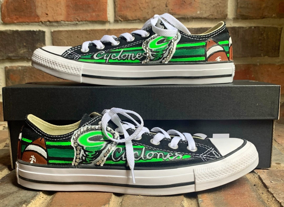 Custom Hand-painted Football Converse Shoes, Team Colors, Mascot - Etsy