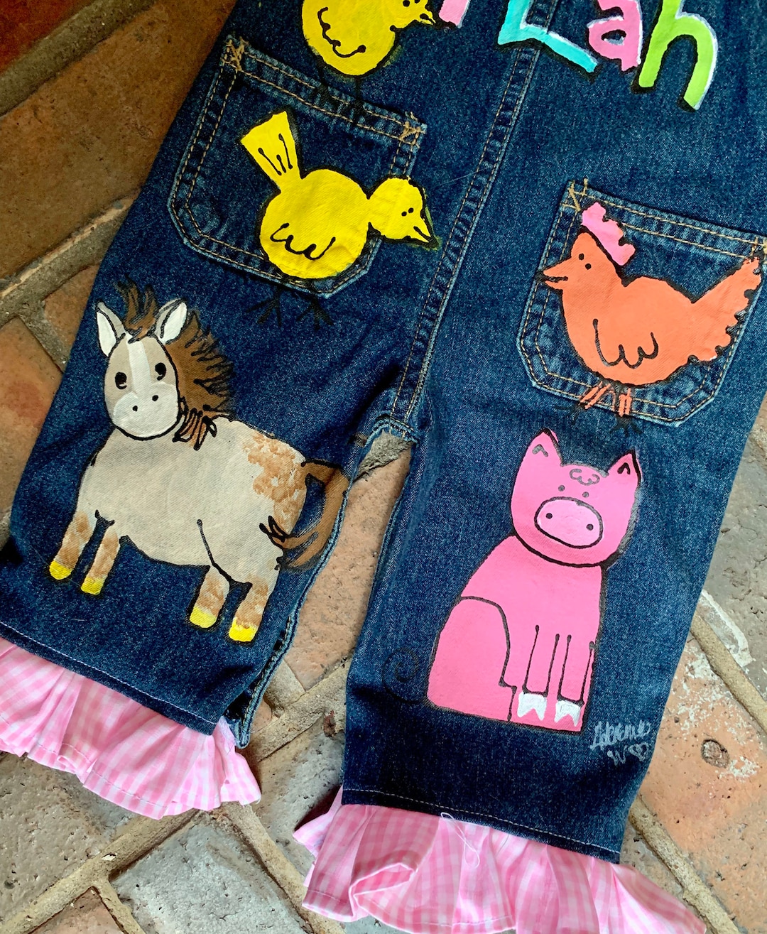 Custom Light or Bright Pink Toddler Farm Birthday Outfit With Farm ...