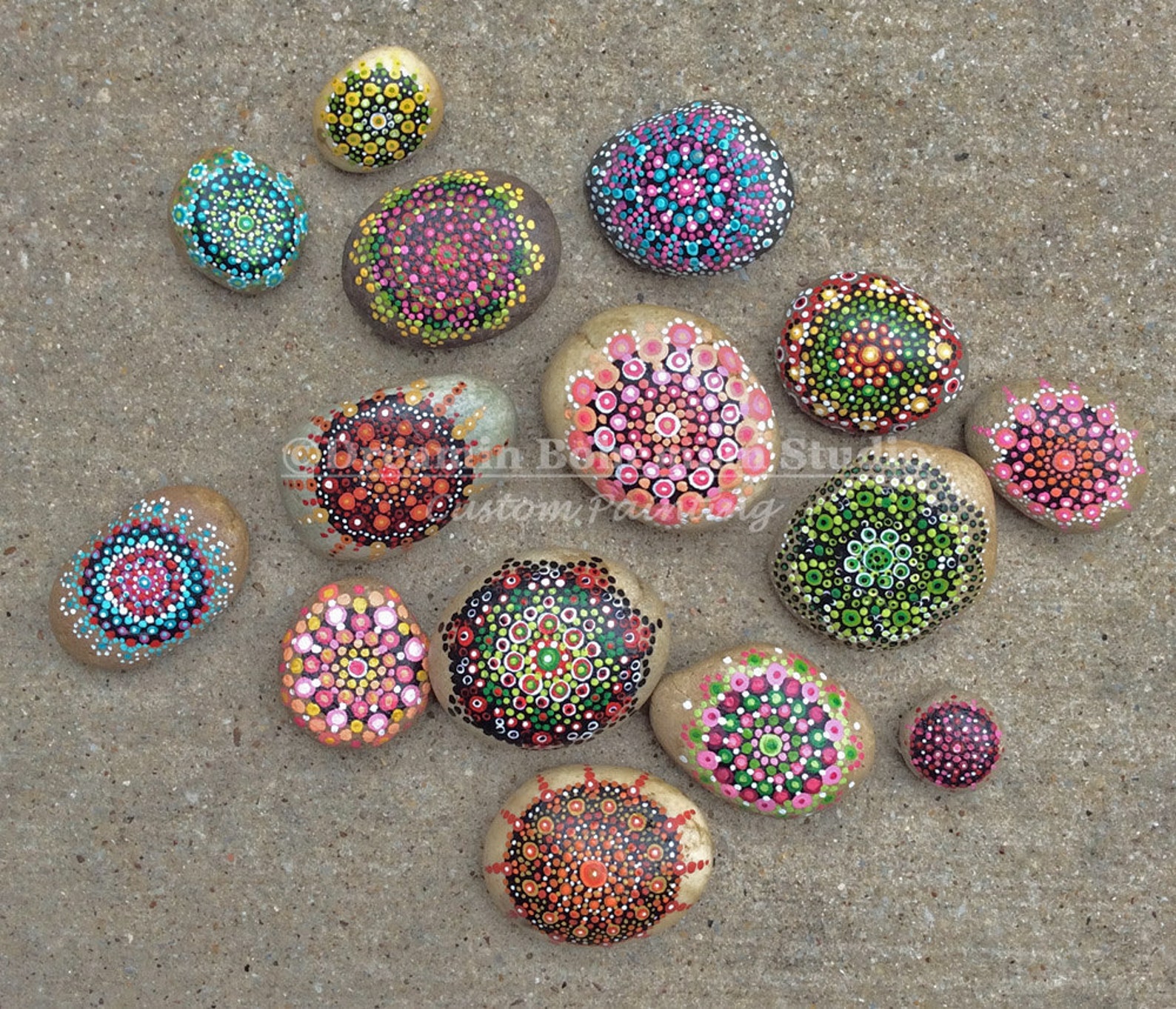 Painted Rocks Stones Stoner Gift Painted Rock Fall Color - Etsy