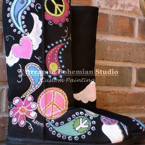 Custom Uggs, Hand Painting on Your Boots, Free Spirit, Paisleys ...
