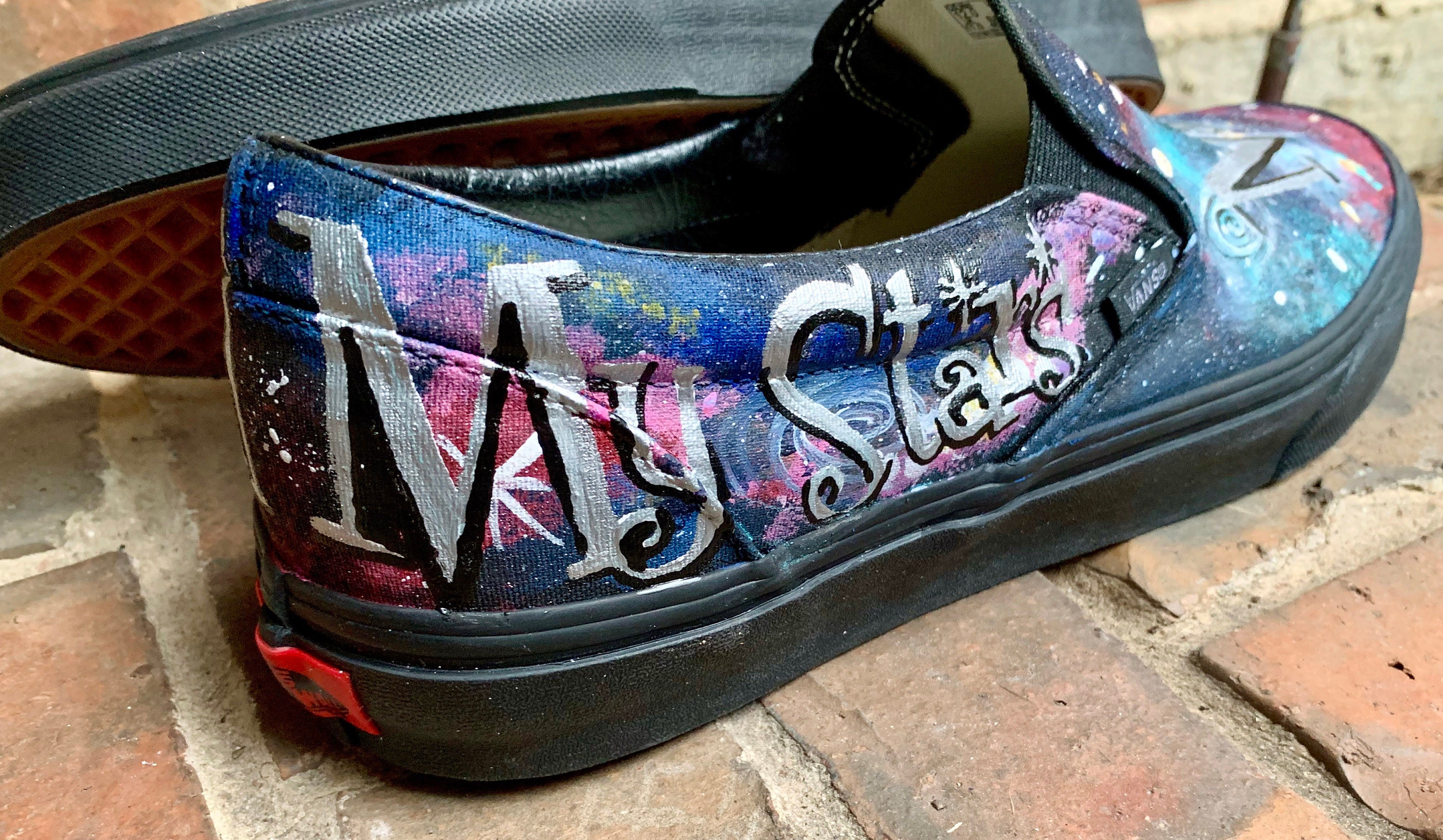 Custom Painted Galaxy Vans, Wedding Sneakers, Mr. & Mrs. Shoes (2 Pair ...