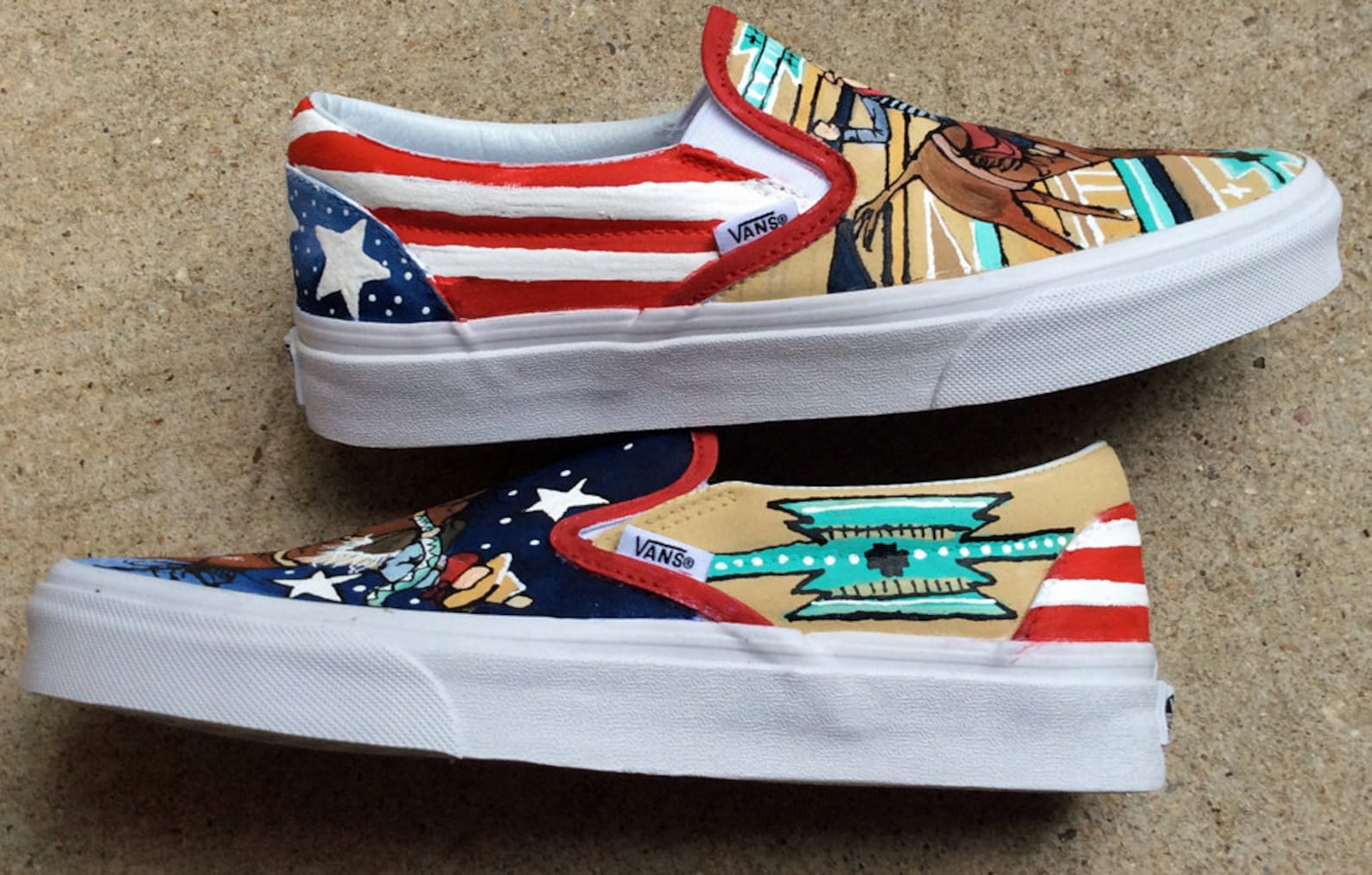 Custom VANS Hand Painted Western Rodeo Cowboy Shoes for Men - Etsy