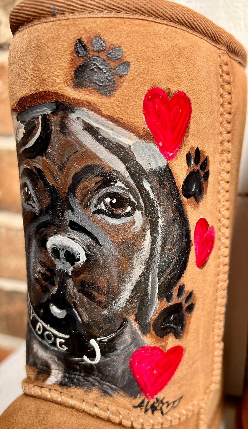 Ugg Boots Custom Hand Painted Dog Portrait Design With YOUR - Etsy