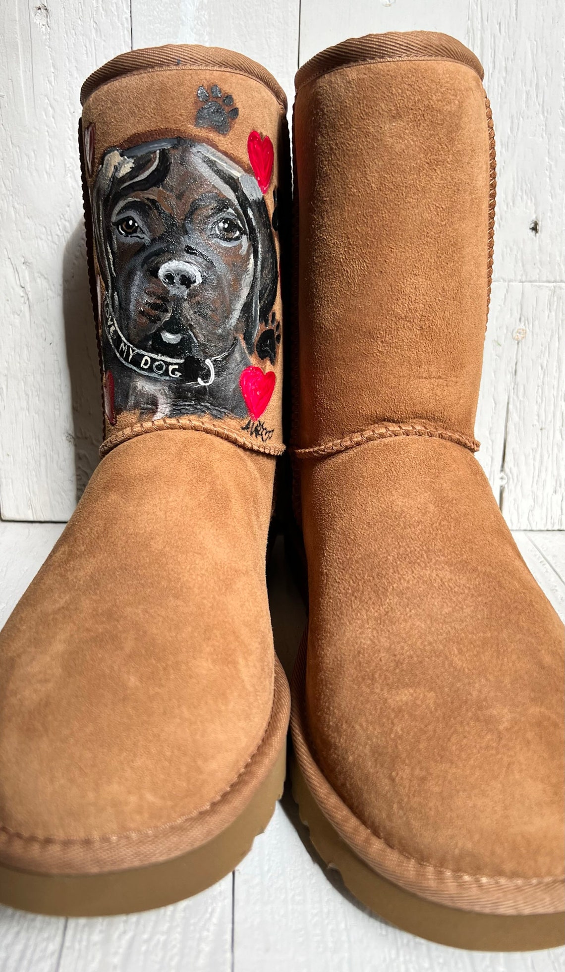 Ugg Boots Custom Hand Painted Dog Portrait Design With YOUR - Etsy