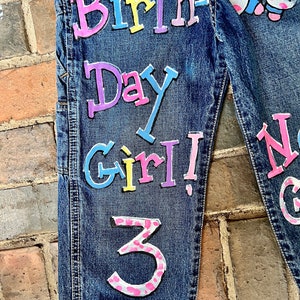 Custom Overalls Cowgirl Theme Birthday Denim for Little Girls Featuring ...