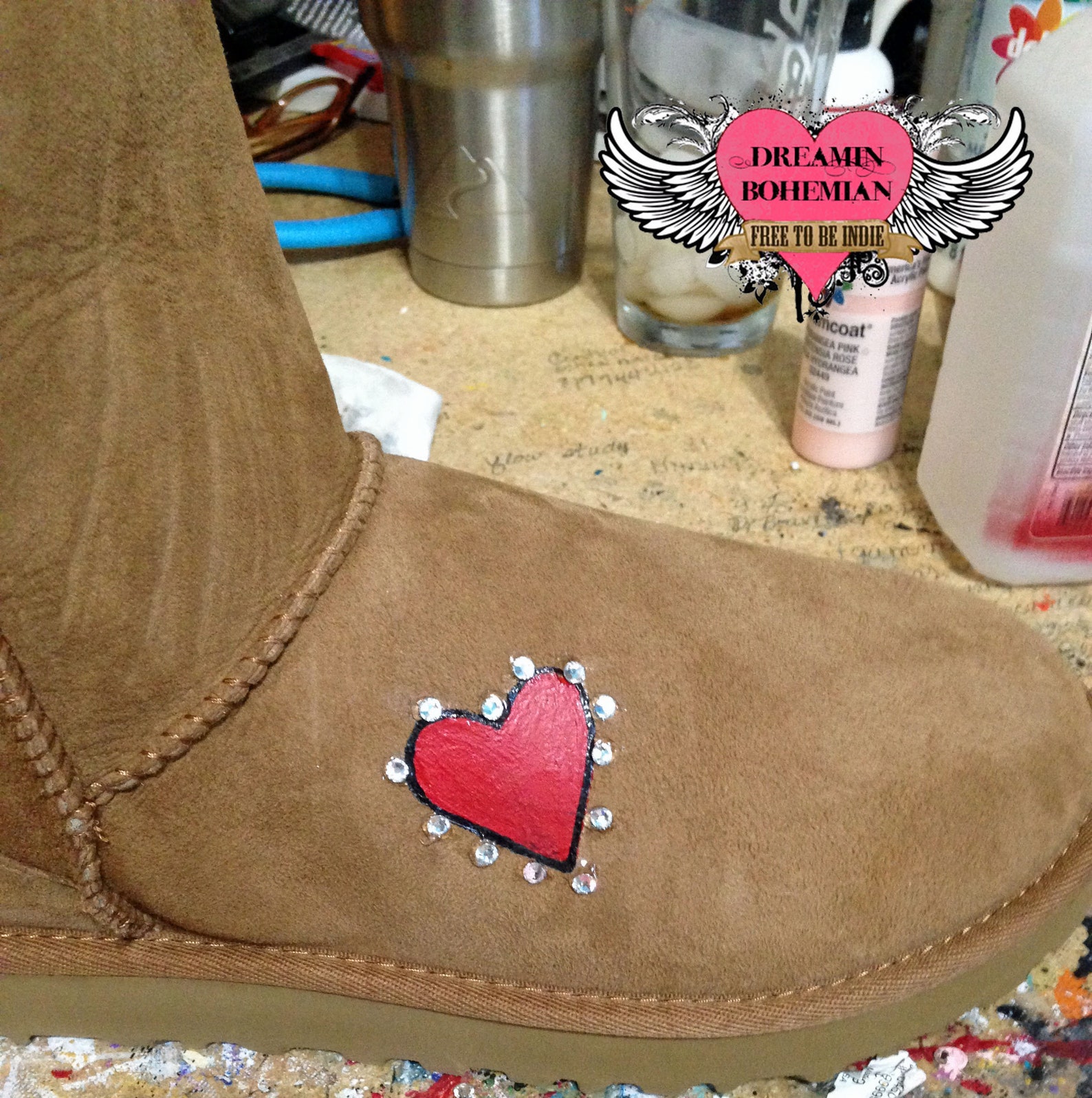 Custom Uggs American Flag Cross and Bling Patriotic Red White | Etsy