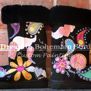 Custom Uggs, Hand Painting on Your Boots, Free Spirit, Paisleys ...