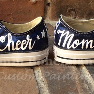 Cheer Mom Chuck Taylors Low Top Converse Shoes, Handpainted Team Parent ...
