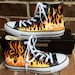 Flame Painted Converse Shoes Custom Sneakers Converse Blaze - Etsy