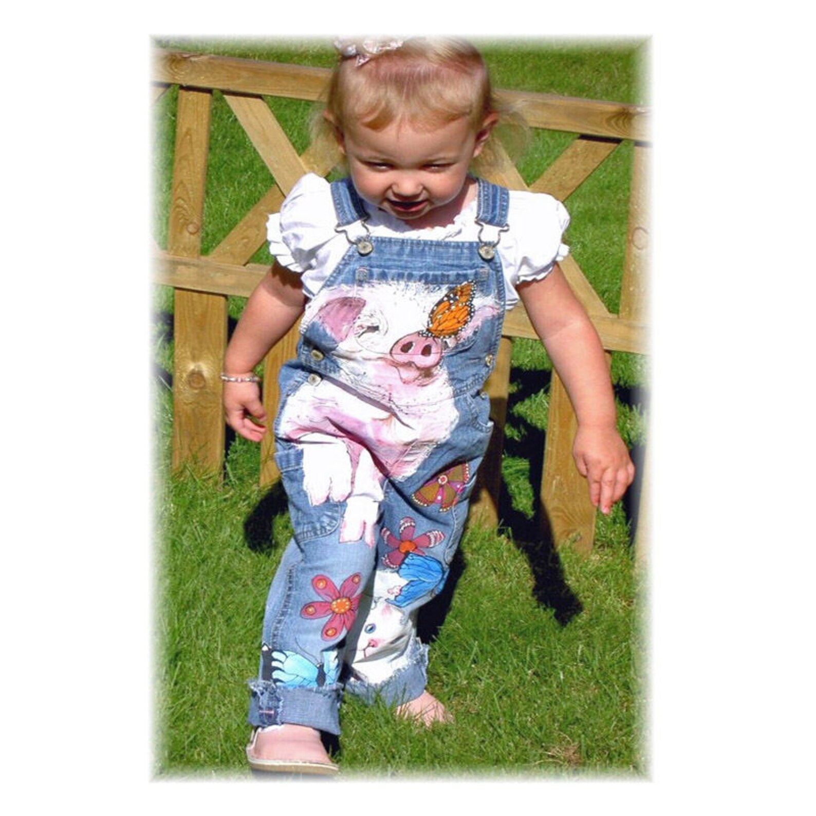 Painted Overalls Custom Denim Dungarees Handpainted Pig - Etsy