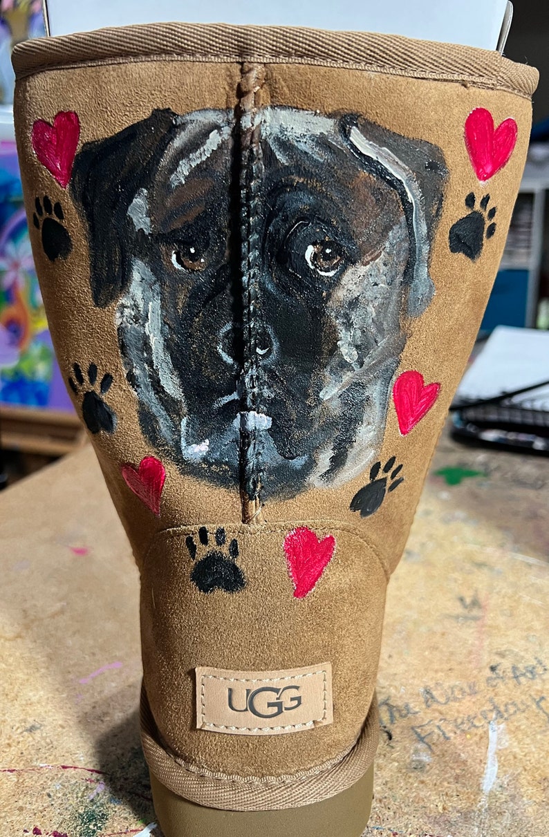 Ugg Boots Custom Hand Painted Dog Portrait Design With YOUR - Etsy