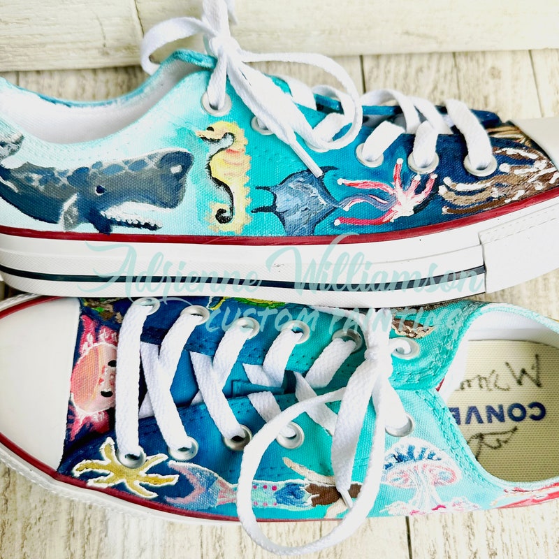Ocean Low Top Converse - Etsy