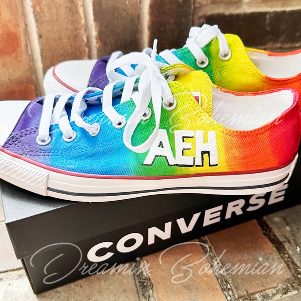 Rainbow Converse - Etsy