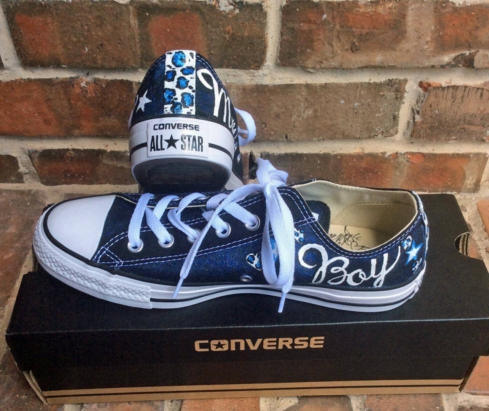 Cheer Mom Chuck Taylors Low Top Converse Shoes Handpainted | Etsy