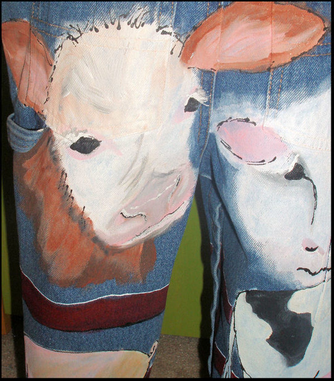 Hand-painted Farm Animal Overalls for Kids, Personalized Barn Yard ...