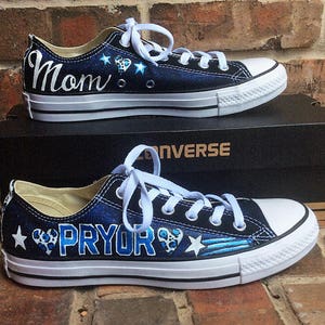 Cheer Mom Chuck Taylors Low Top Converse Shoes, Handpainted Team Parent ...