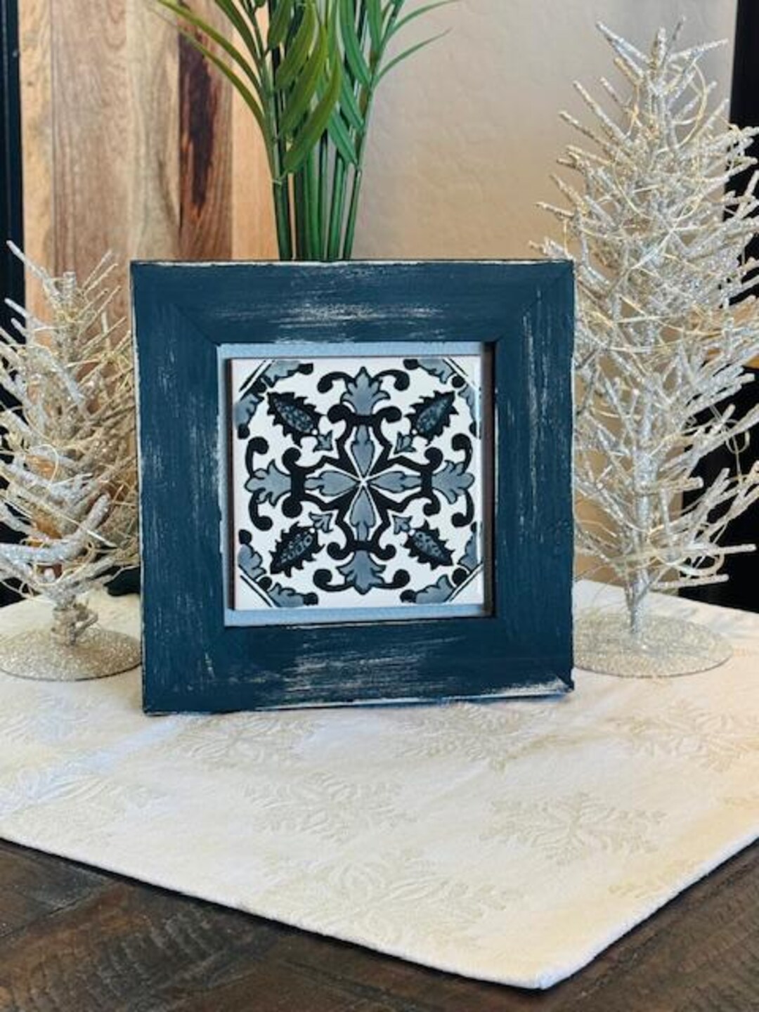 Farmhouse Ceramic Tile Framed Wall Art - Unique Rustic Home Decor - Etsy