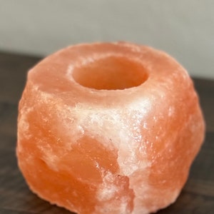 Salt Rock Candle Holder - Himalayan Salt Crystal Candle Holder for Home ...